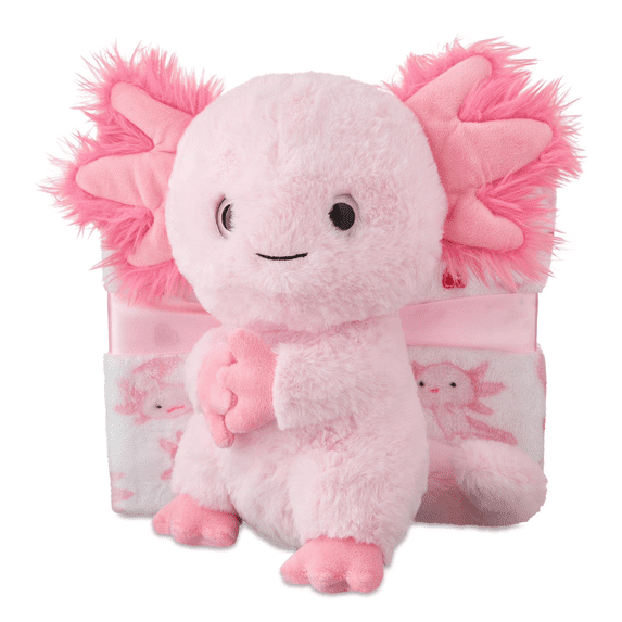 Axolotl Plush with Blanket, Pink,Valentine's Day,Valentines Day ...