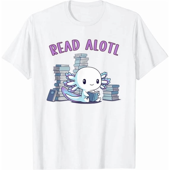 Axolotl Reading A Book, Read Alotl Books Axolotl Book Gift Unisex T ...