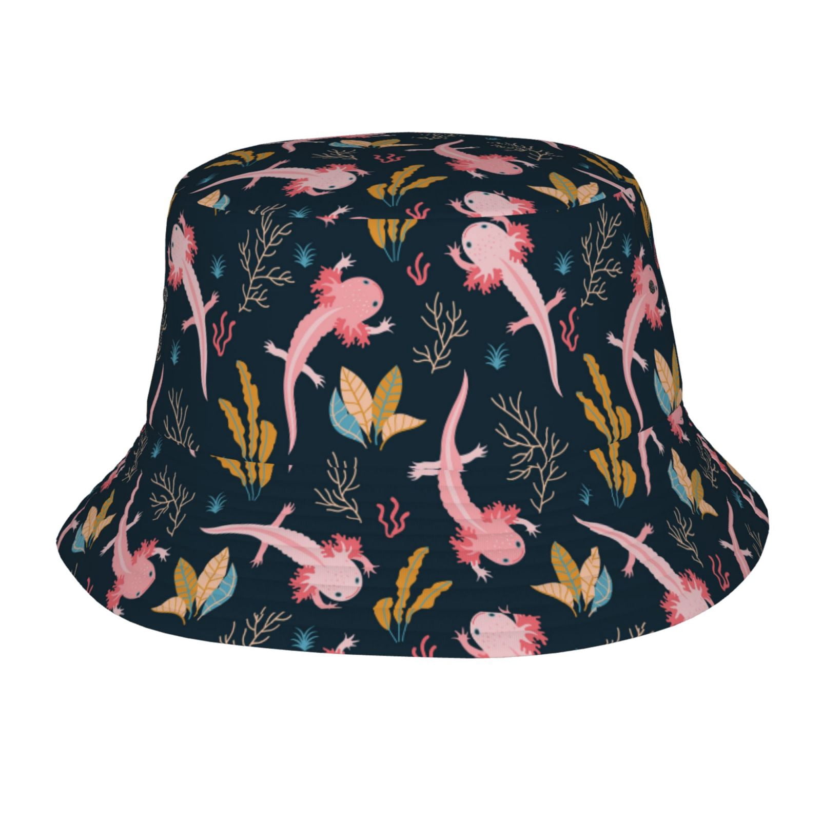 Axolotl And Sea Weed Unisex Bucket Hat, Upf 50+ Sun Protection ...