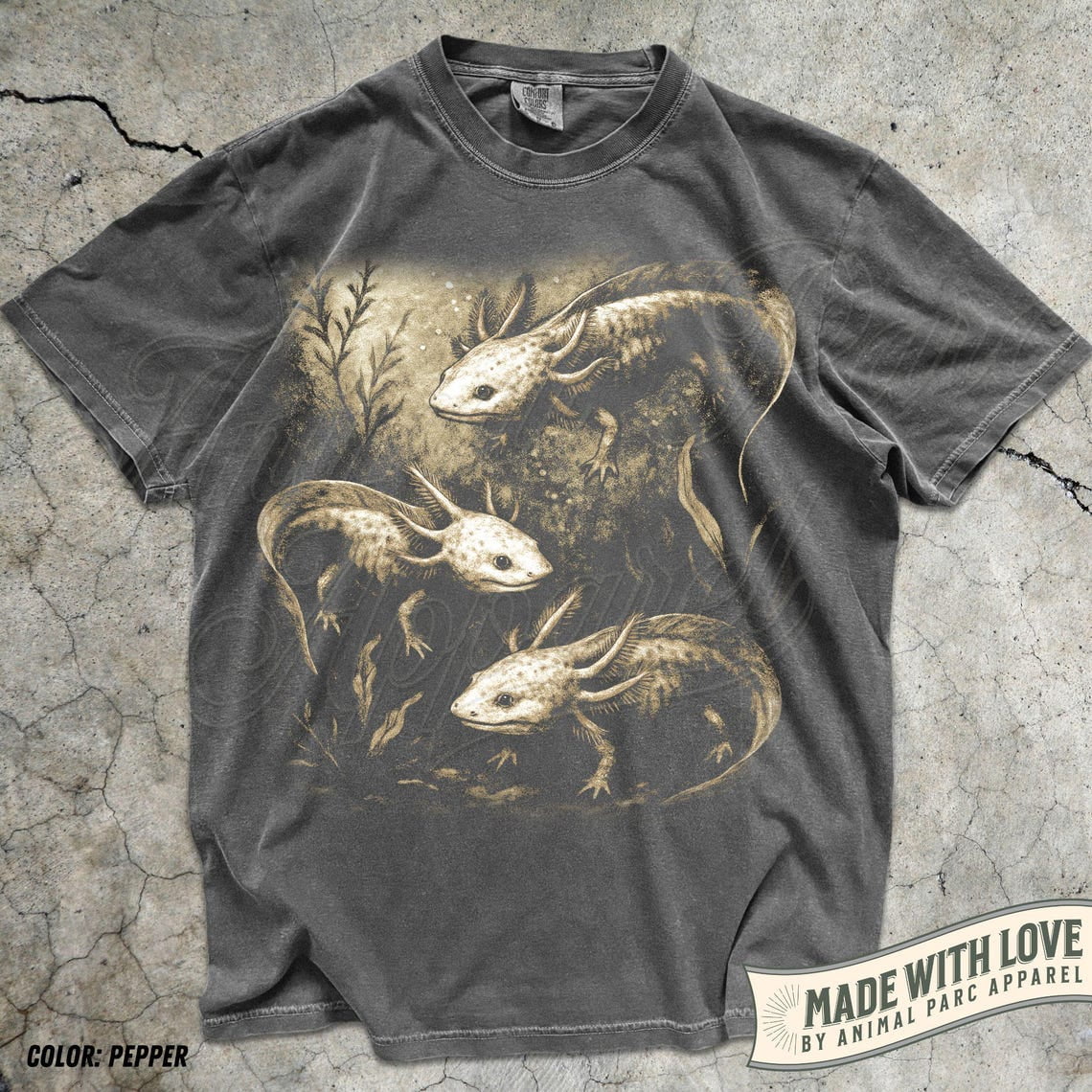 Axolotl Shirt Amphibian Graphic Tee Salamander T-Shirt Cottagecore ...