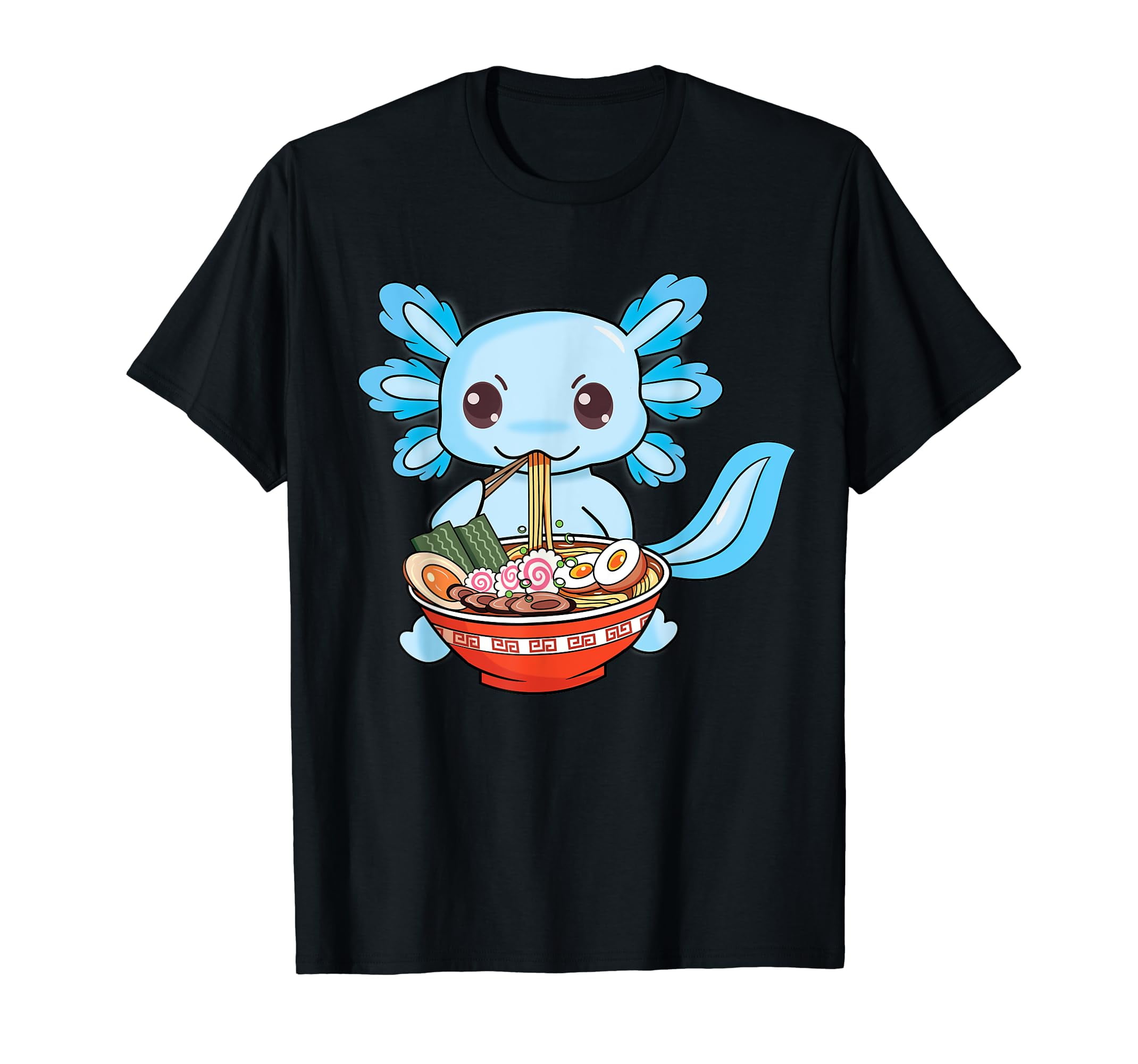 Axolotl Shirt Ramen Noodles Kawaii Anime T-Shirt - Walmart.com