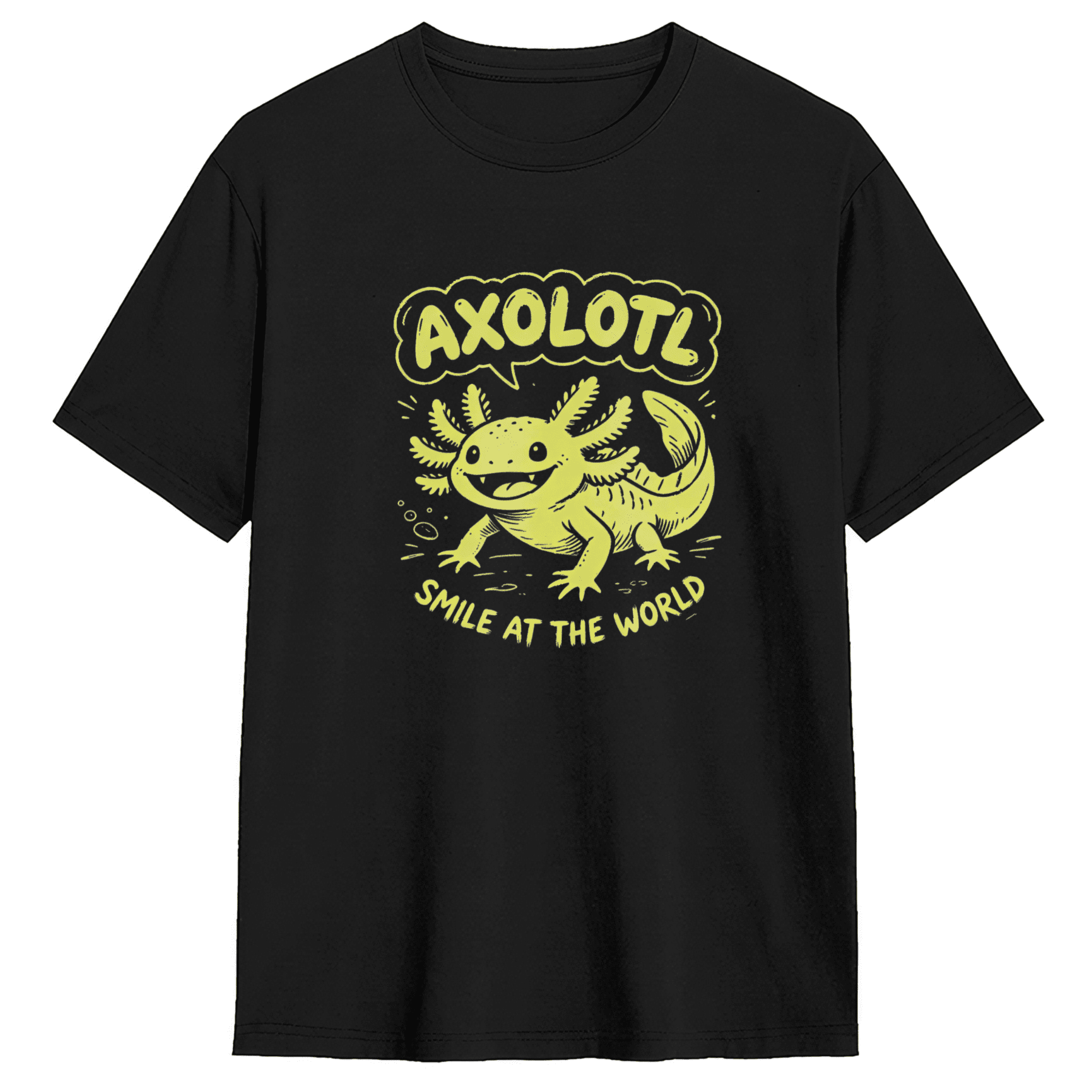 Axolotl Smile At The World Cool Graphic Tee For Women, Animal Lover Fun ...