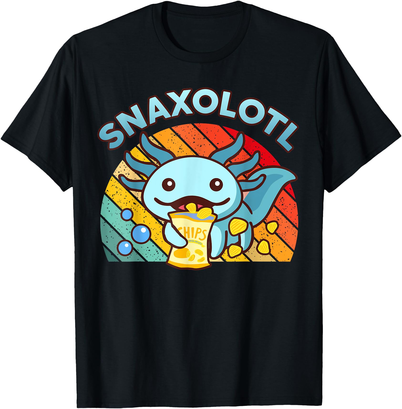 Axolotl Snaxolotl Cute Axolotl Snacks Funny Food for Men Women Kids T ...