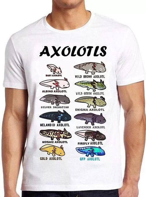 Axolotl Species Chart Meme Tee, Gamer Nerd Cult Gift Shirt (Design ...