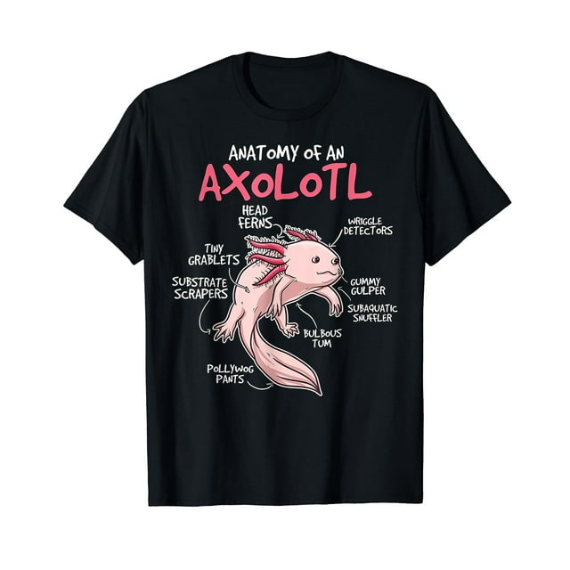Axolotl Stuff Anatomy Of An Axolotl T-Shirt - Walmart.com