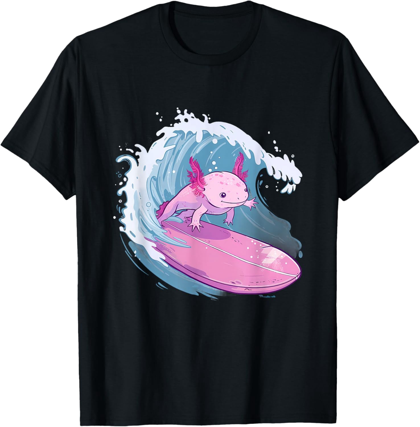Axolotl Surfing Ocean Sea Axolotl Sea Ocean Animal Lover T Shirt ...