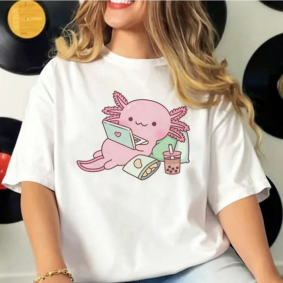Axolotl T S1Hirt Wo Crew Neck T-S1Hir Female Designer Comic Clothes ...