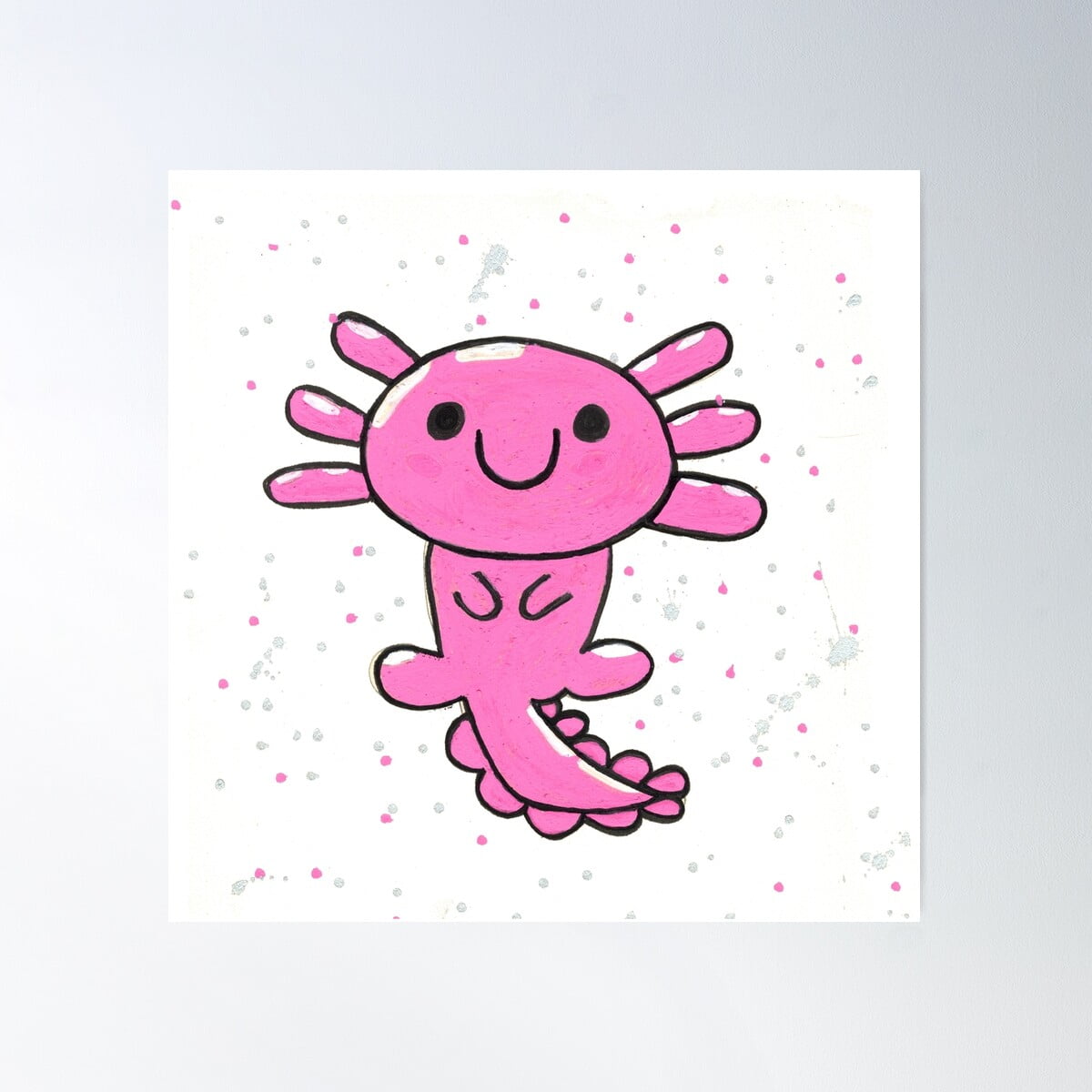 Axolotl Unusual Animal Childrens Collection Poster Wall Art, Modern ...