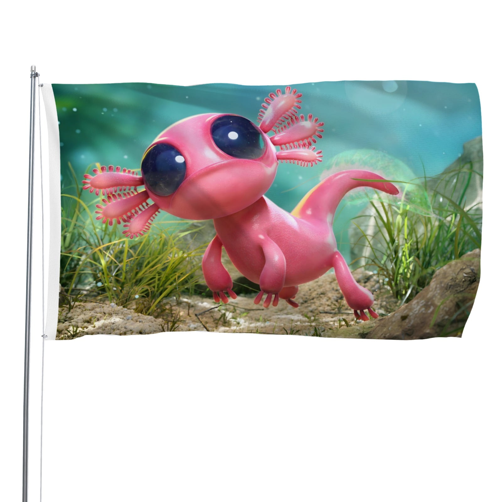 Axolotl-themed Printed Flag Perfect gift for fans, friends, and family ...