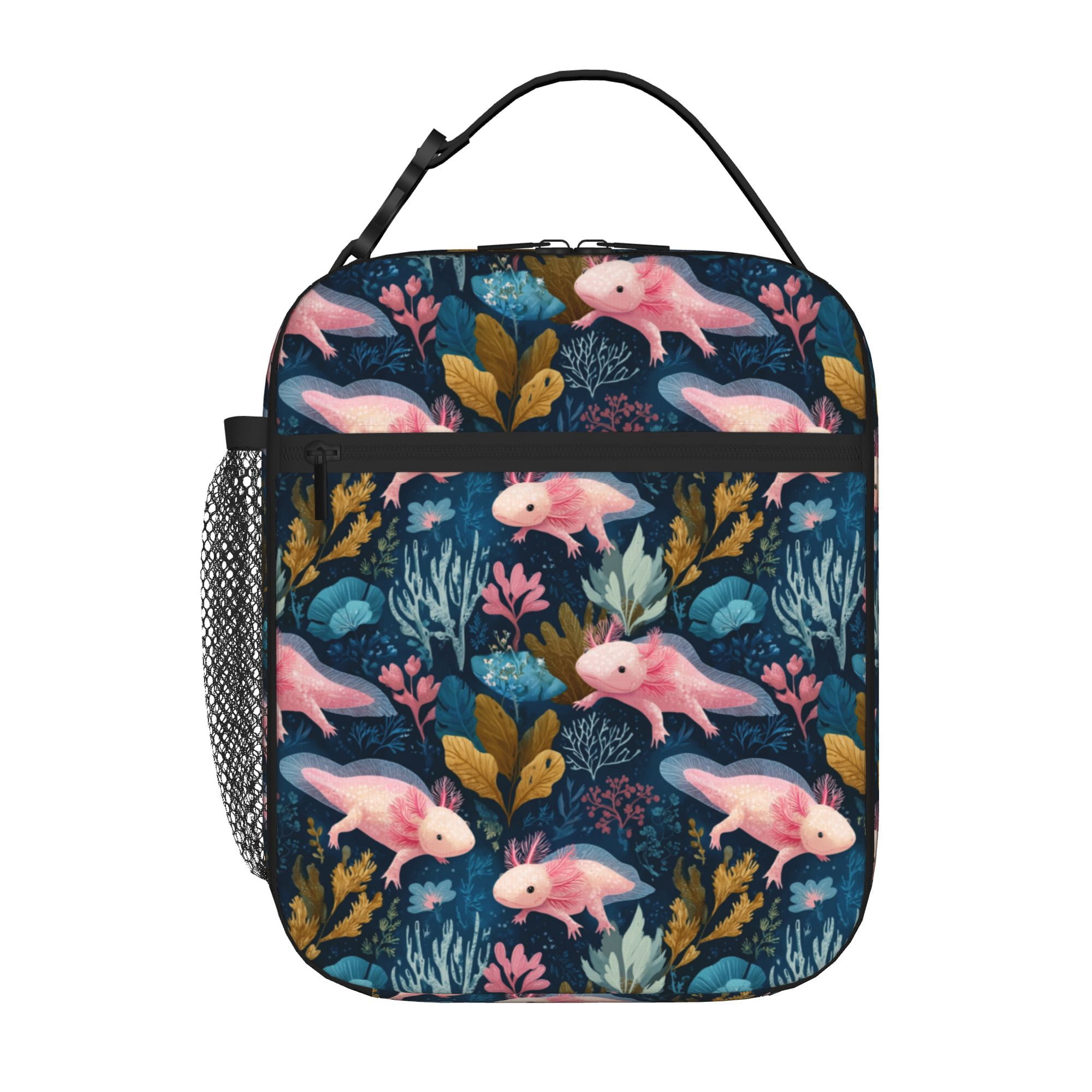 Axolotl underwater scene Lunch Bag,Insulated Lunch Bag, Portable Lunch ...