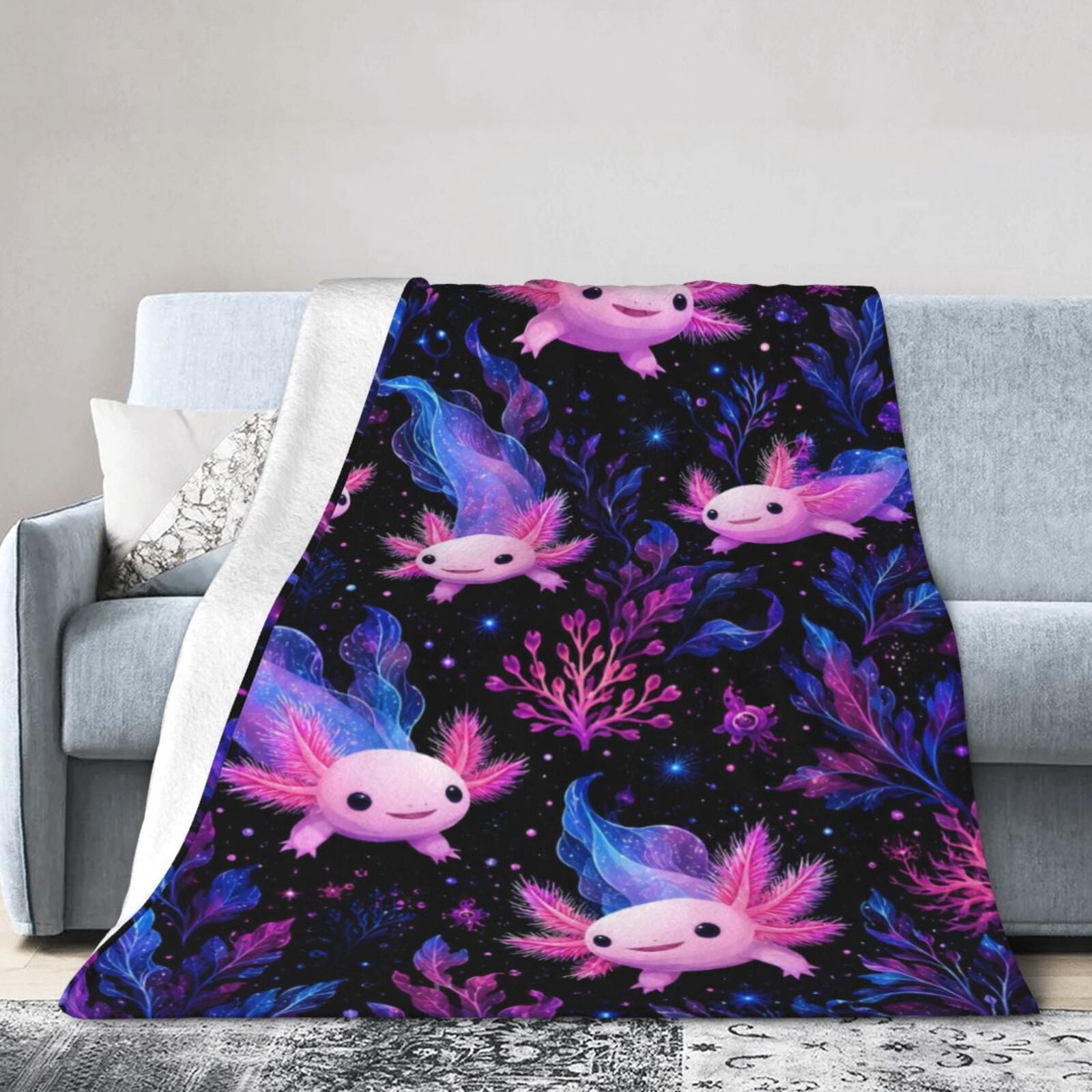 Axolotls Cozy Warm Throw Blanket - Plush & Durable Cozy Cute Axolotls ...