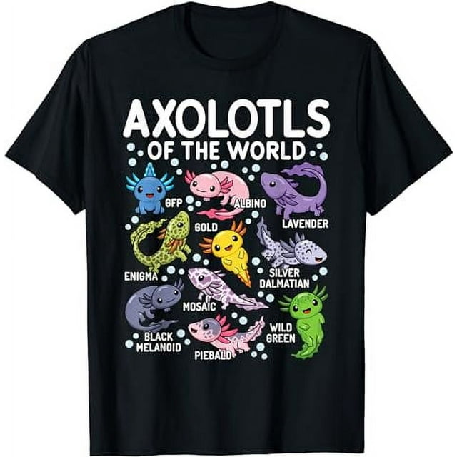 Axolotls Of The World Cute Kawaii Axolotl T-Shirt - Walmart.com