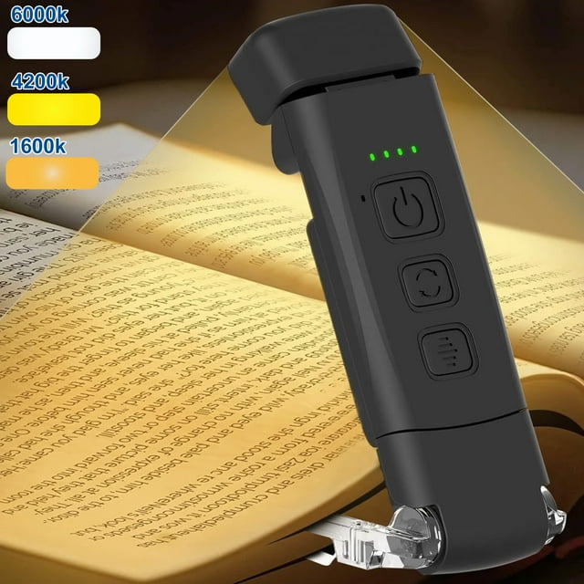 Axpaki USB Rechargeable Book Light，Clip on Book Light for Reading in ...