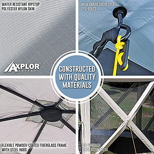 AxplorOutdoor Up Canopy Screen Tent 10x10 | Camping Gazebo | Portable ...