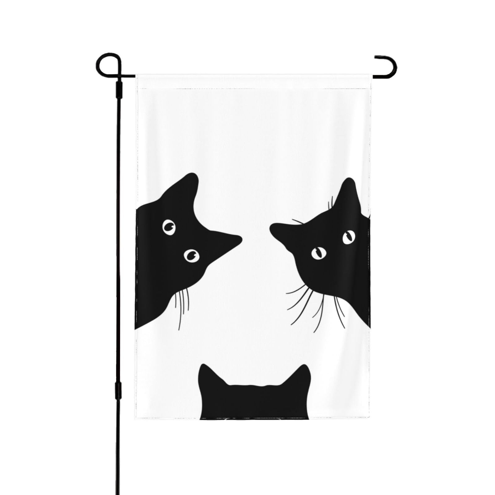 Axxitude Cats Garden Flag Vertical 12x18 Inch Small Black Cat Yard Flag