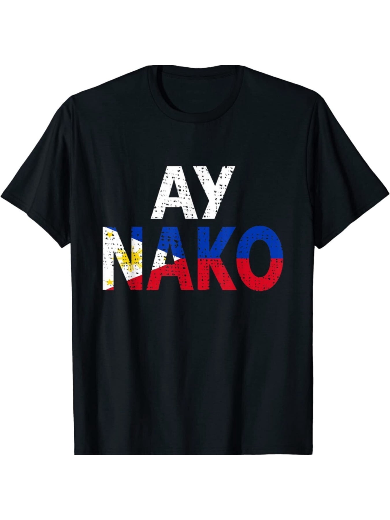Ay Nako Funny Filipino T-Shirt Retro Philippines Flag Pride Graphic Tee ...