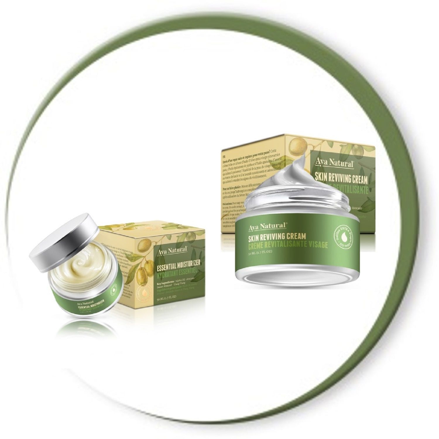 Aya Natural - Essential Moisturizer Skin Soothing Cream - 1.7 oz each ...