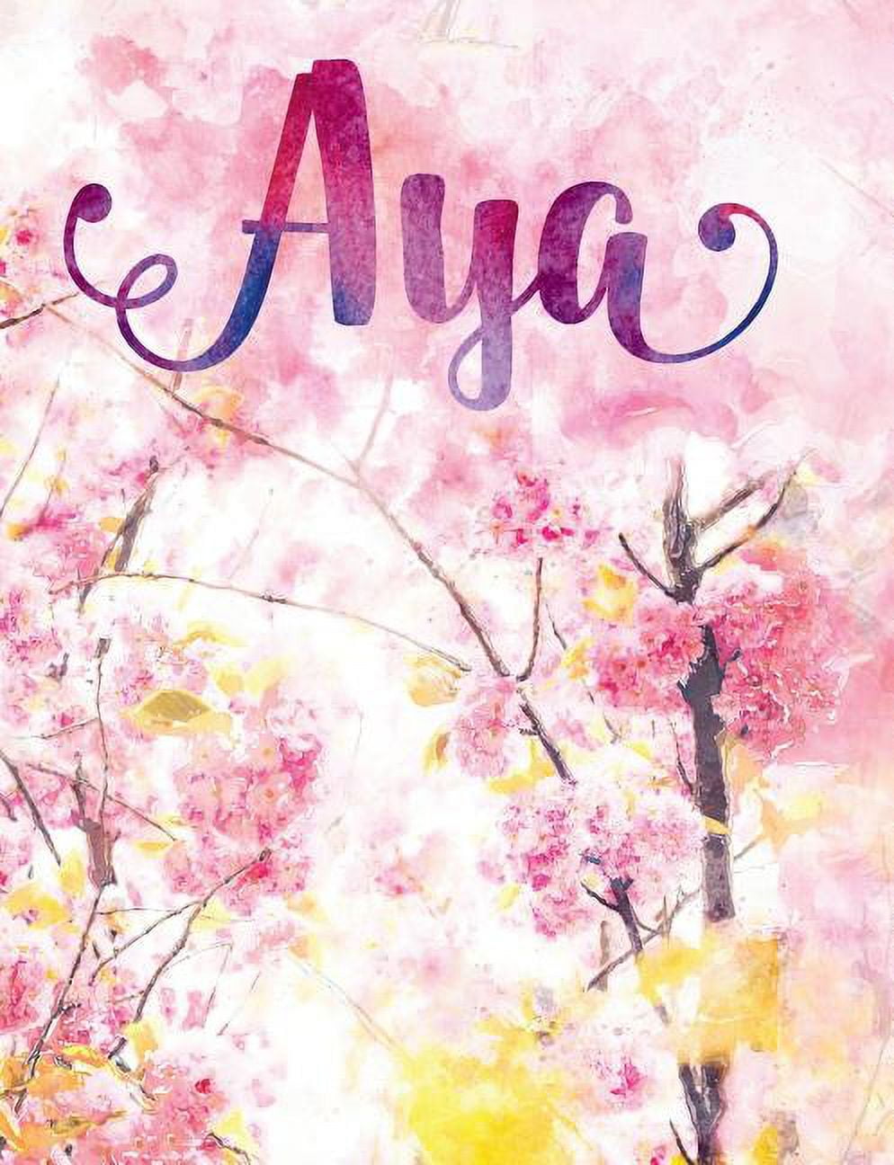 Aya: Personalized Journal - A Pink Cherry Blossom Diary - Walmart.com