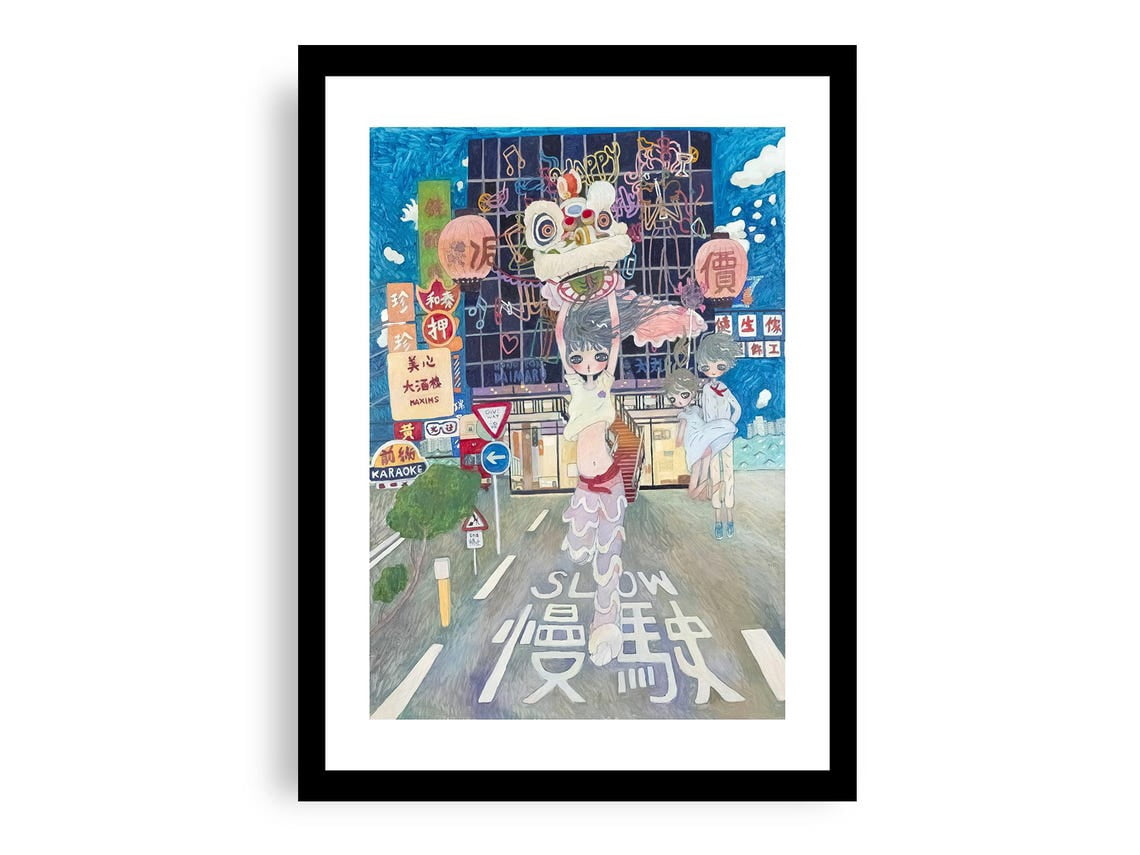 Aya Takano Lunar new year a lion dancer who is a future culture Fine ...