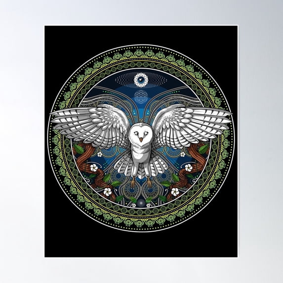 Ayahuasca Owl Poster Wall Art Modern Wall Decor For Living Room Bedroom ...