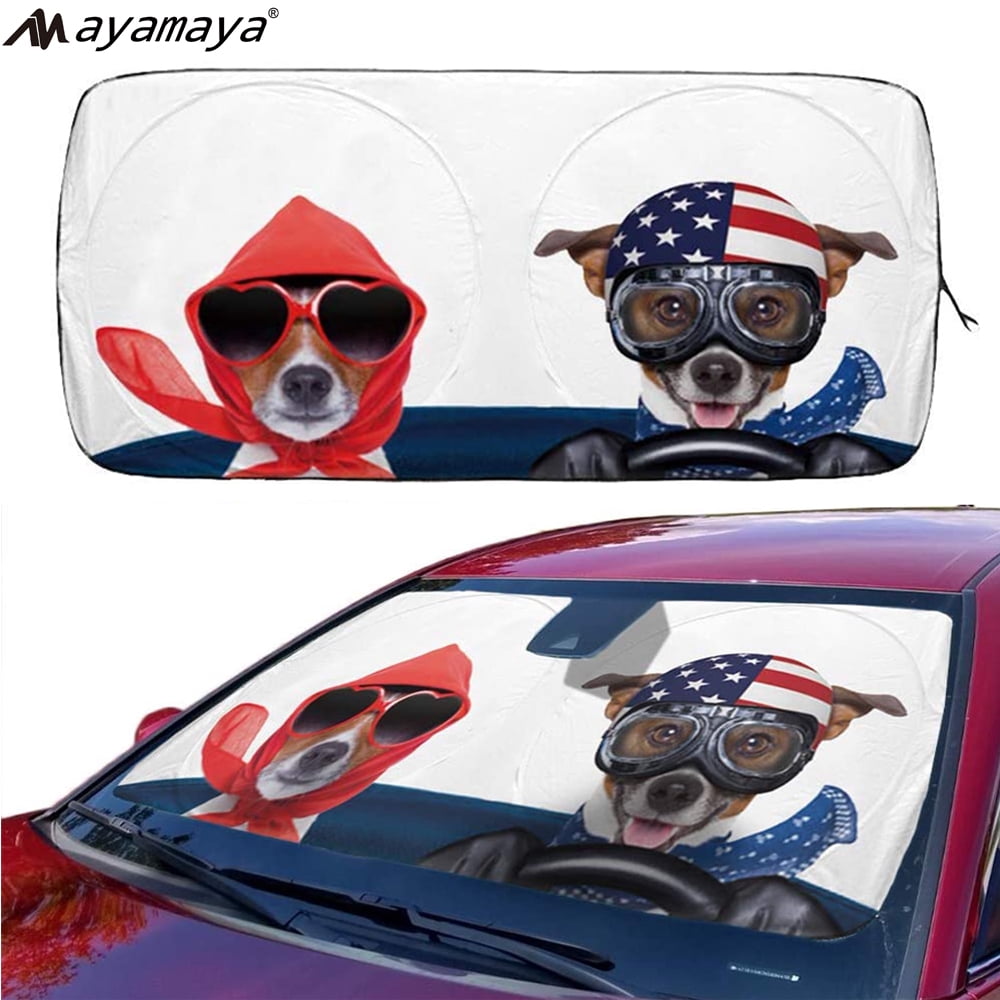 Ayamaya Car Front Windshield Sun Shade for Baby, Foldable Cartoon Anti ...