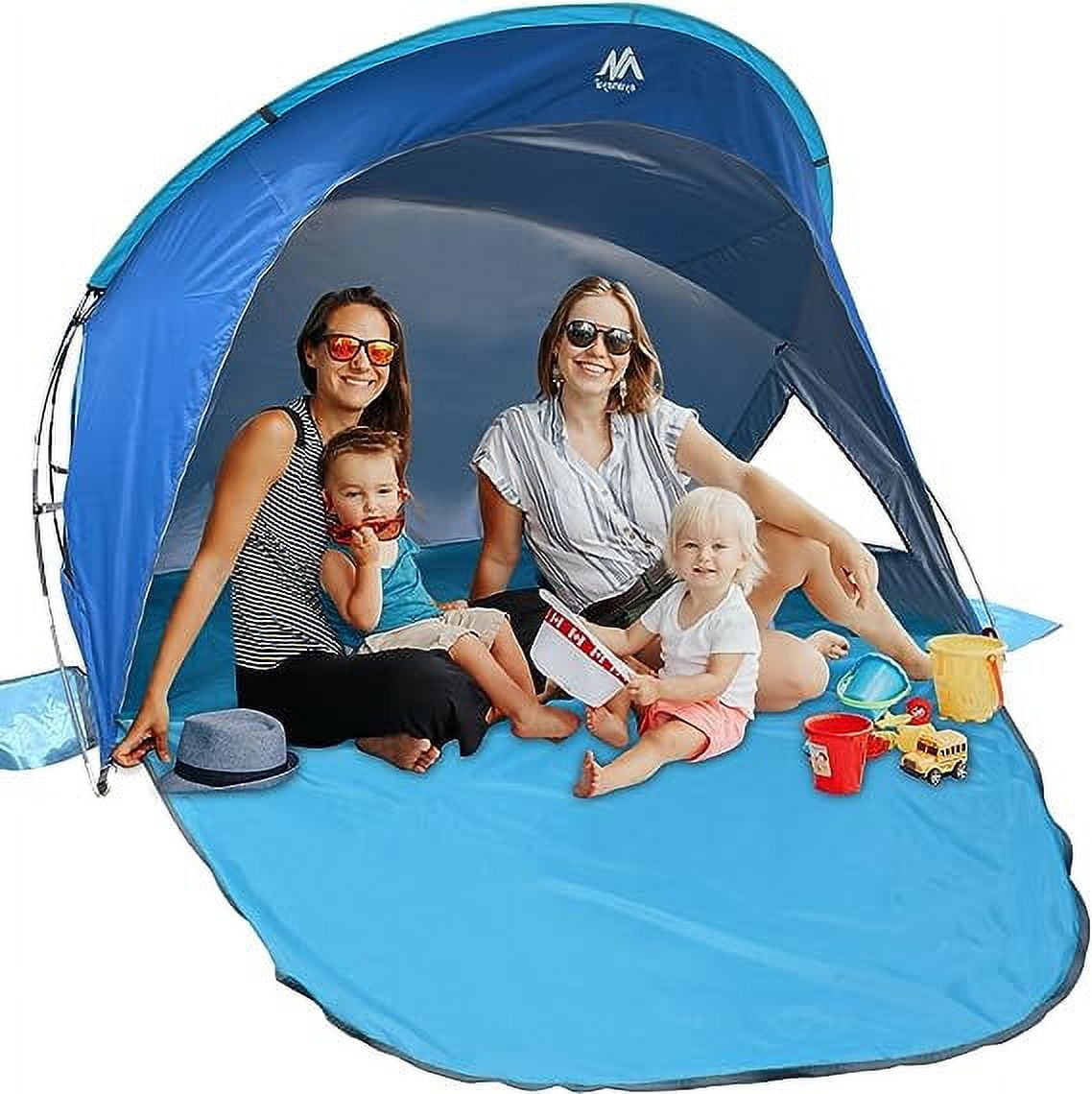 AyamayaBeach Tent Sun Shelter for 4 Person, UPF 50+ UV Protection Beach ...