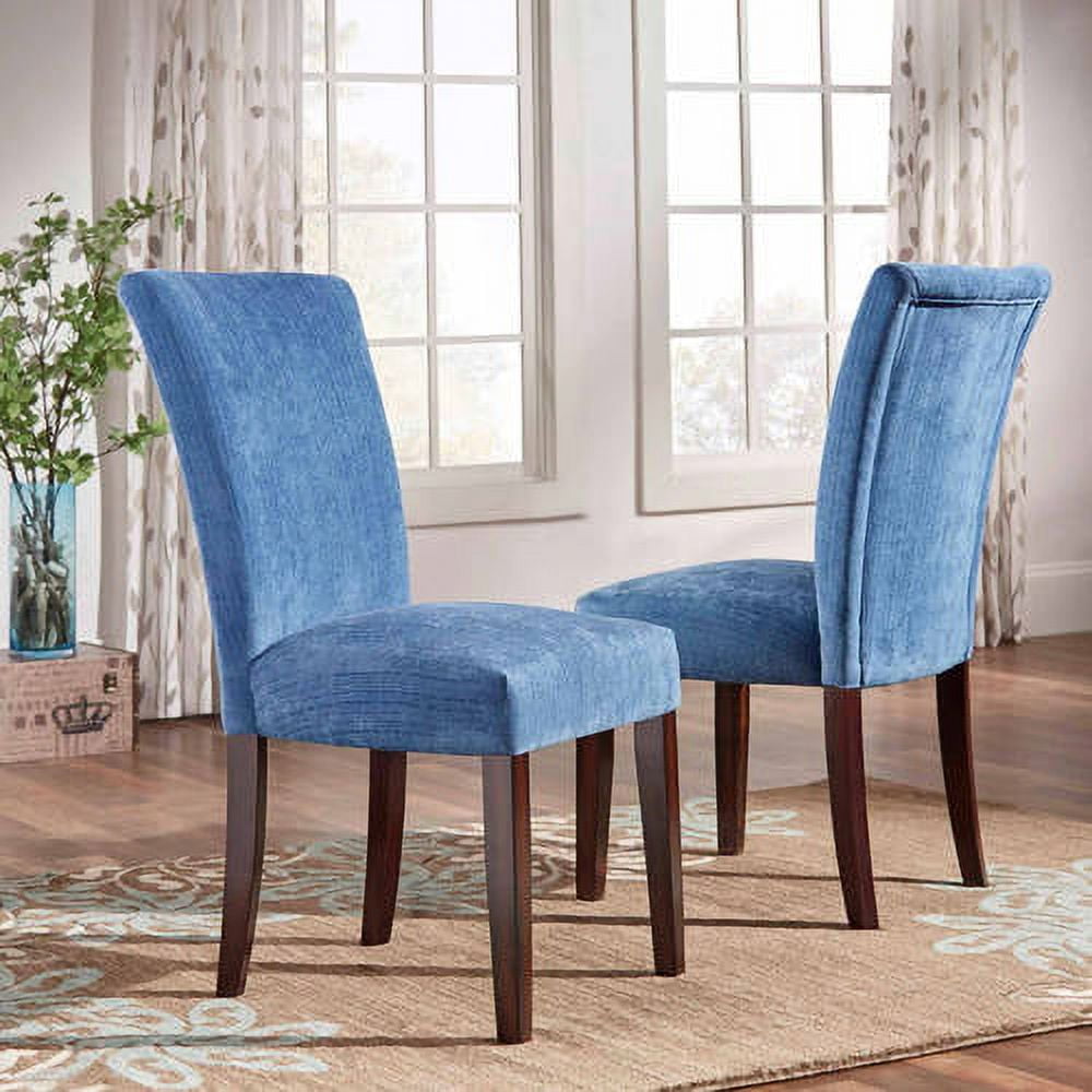 Weston Home Ayana Chenille Parson Chair Set of 2 Royal Blue Durable ...