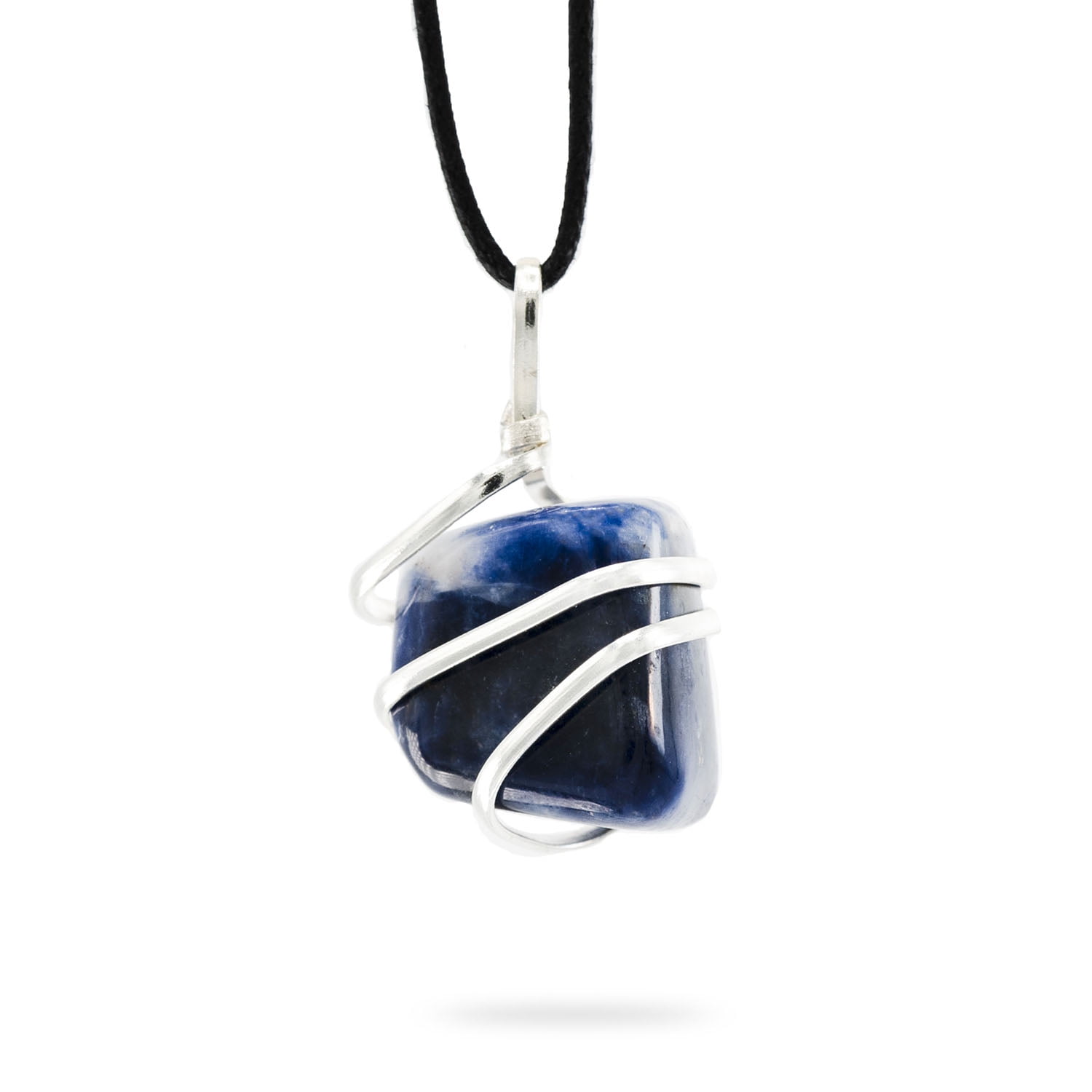 Ayana Sodalite Crystal Necklace - Stone of Truth - Silver Wire Wrapped ...