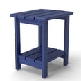 Ayaya 2-Tier Adirondack Side Table, 17" Solid Wood Square End Table ...