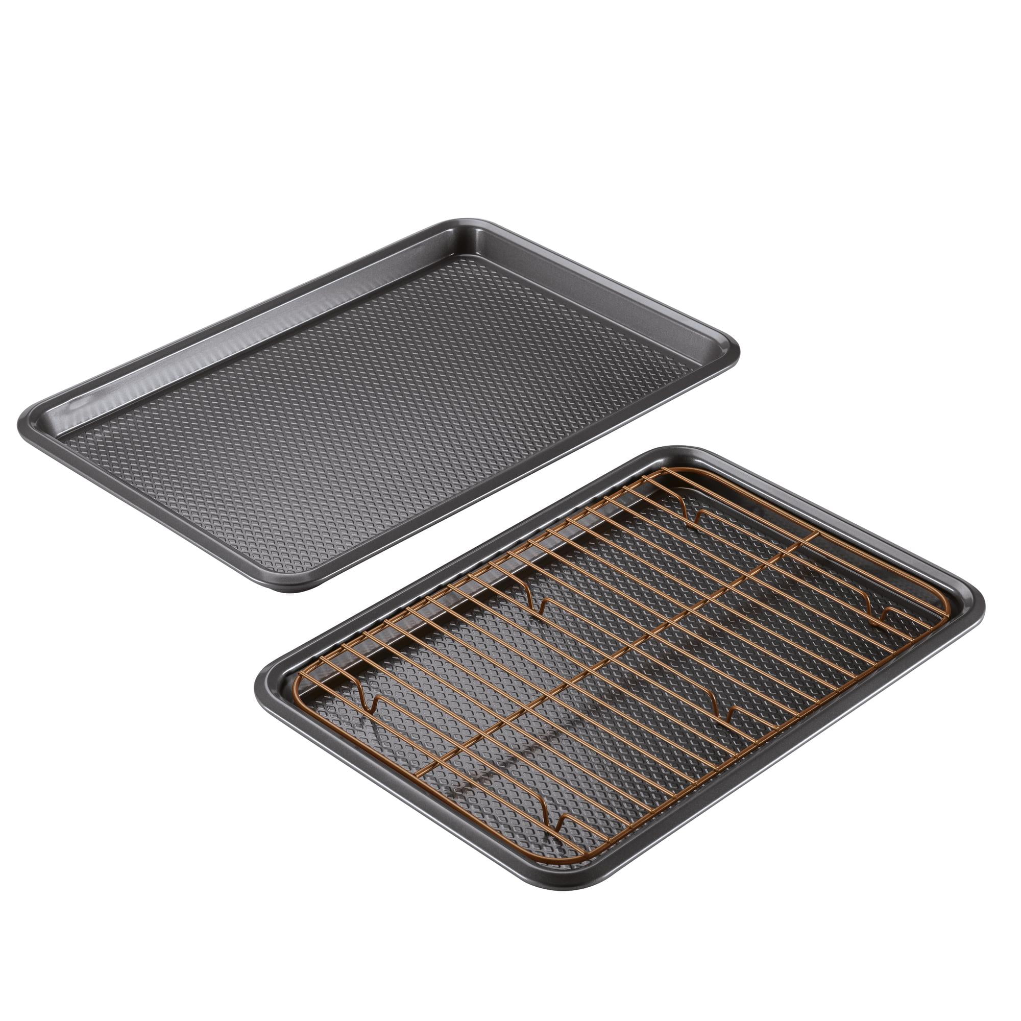 Ayesha Curry Bakeware Twin Cookie Pan Baking Rack Set, 3-Piece ...