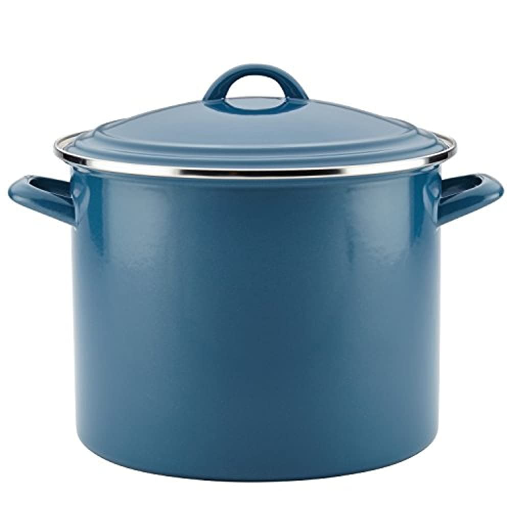 Ayesha Curry Enamel on Steel Stock Pot/Stockpot with Lid - 12 Quart ...