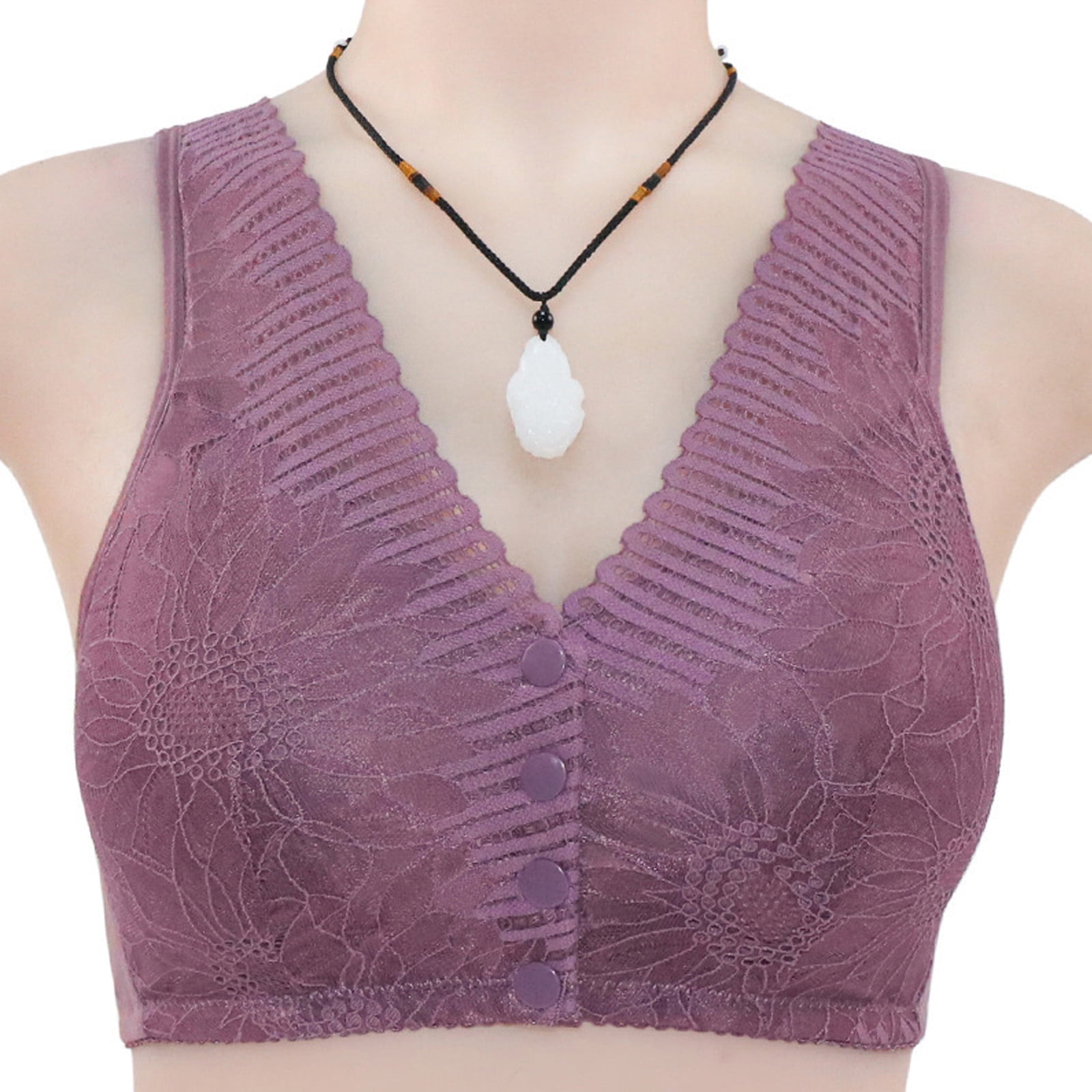 Ayfxijin Bras for Older Women Front Closure Bras,Women's Fashion Front ...