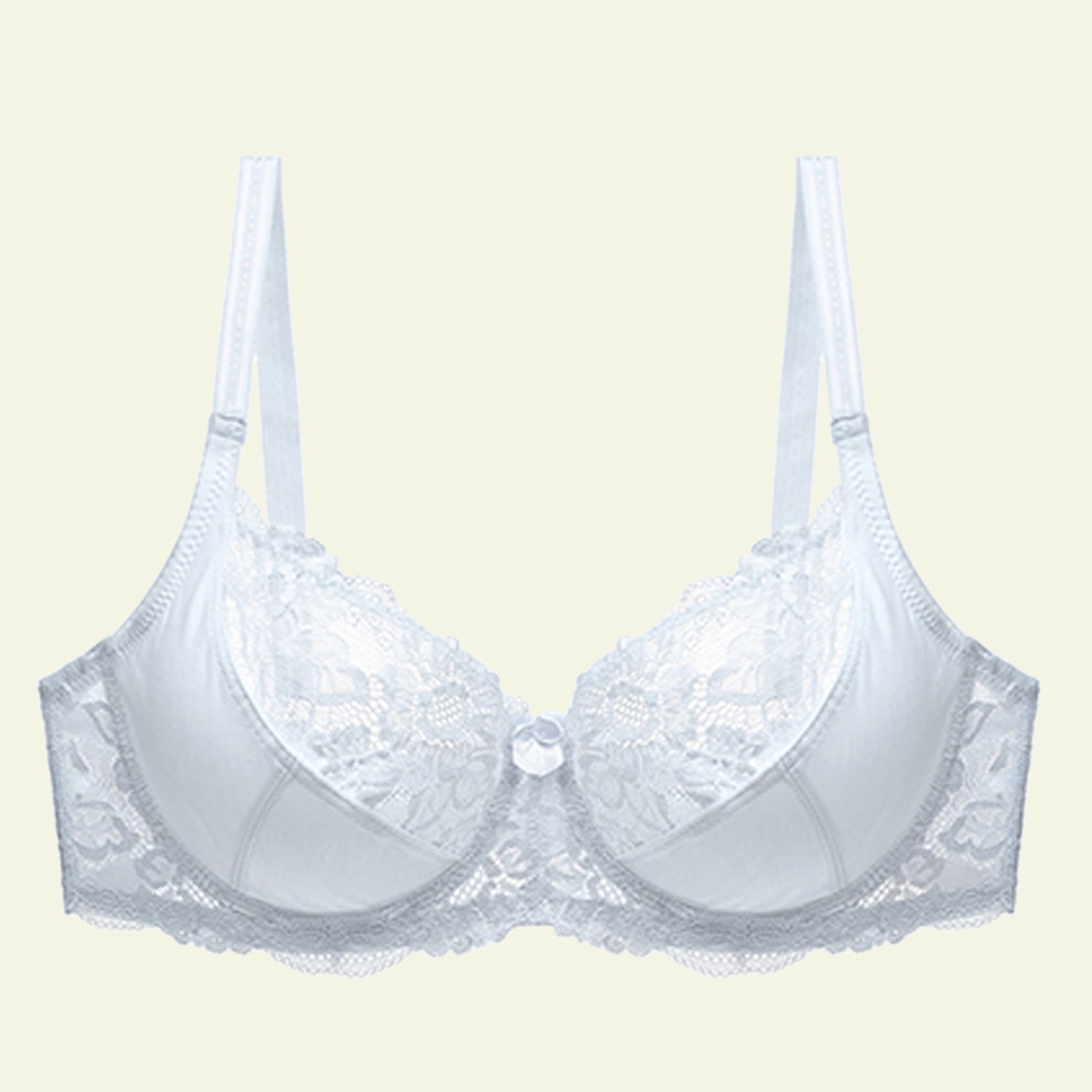 Ayfxijin Bras for Women,Ladies Traceless Comfortable No Steel Ring Lace ...