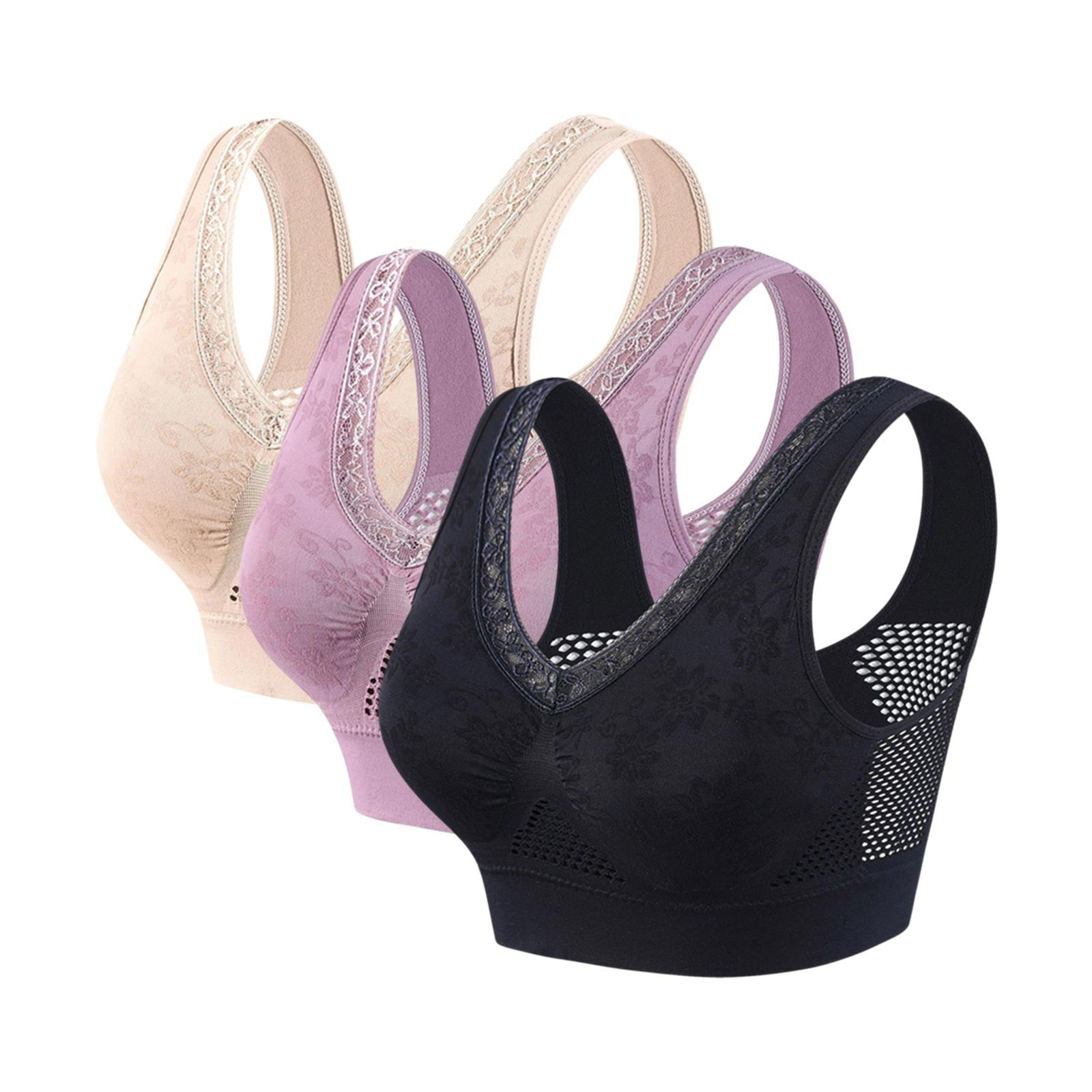 Ayfxijin Bras for Women,Middle Aged And Elderly Bras Without Steel ...