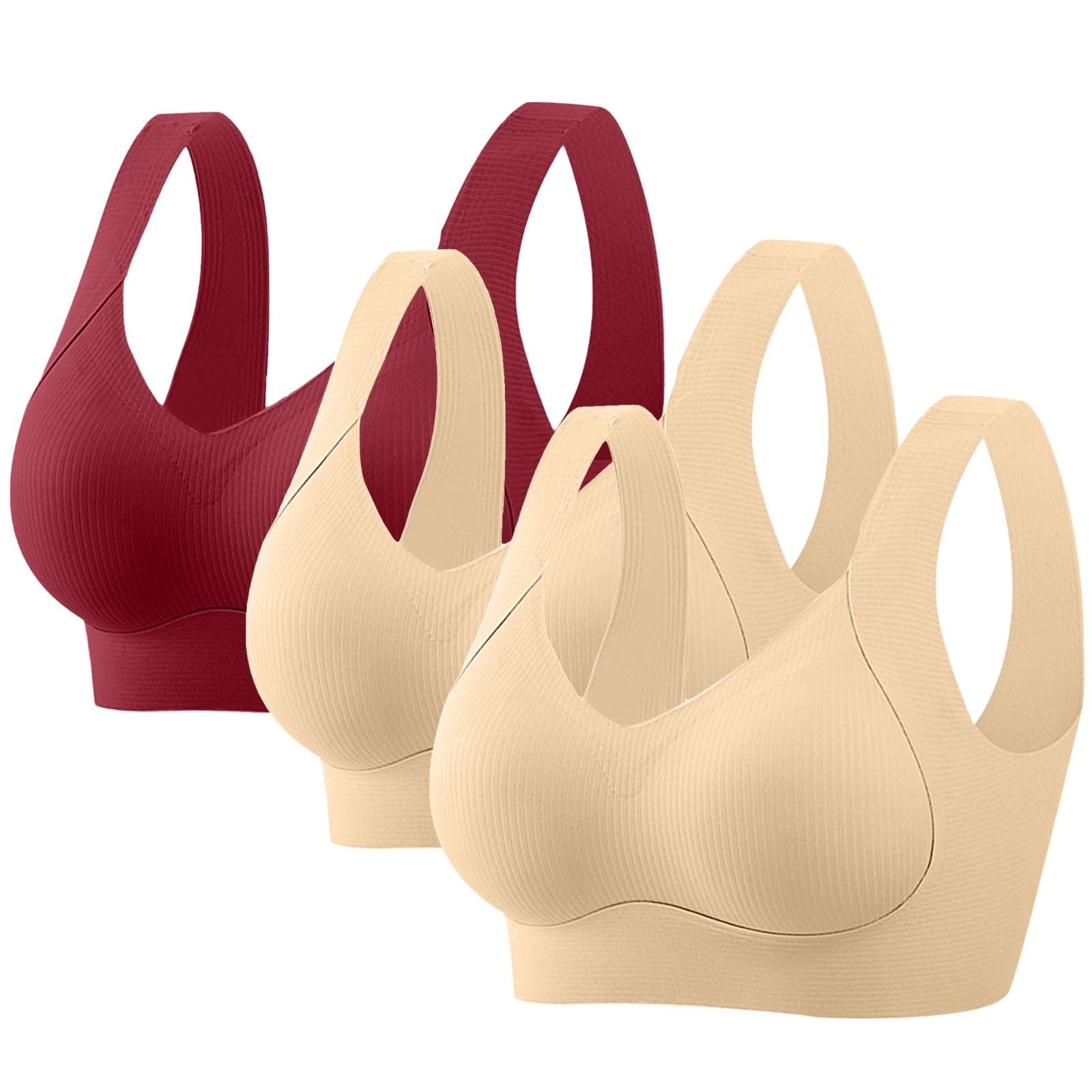 Ayfxijin Bras for Women No Underwire,3pcs Women Bra Fashion Sports Bra ...