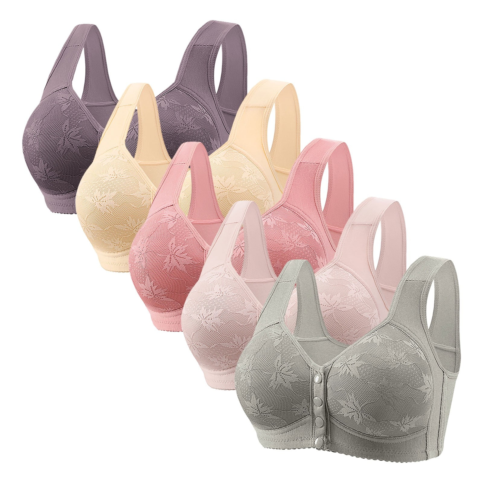 Ayfxijin Bras for Women,Women's Non Steel Ring Gathered Bra With Thin ...