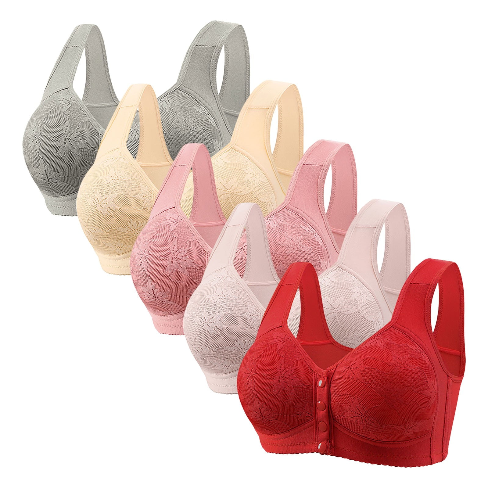Ayfxijin Bras for Women,Women's Non Steel Ring Gathered Bra With Thin ...
