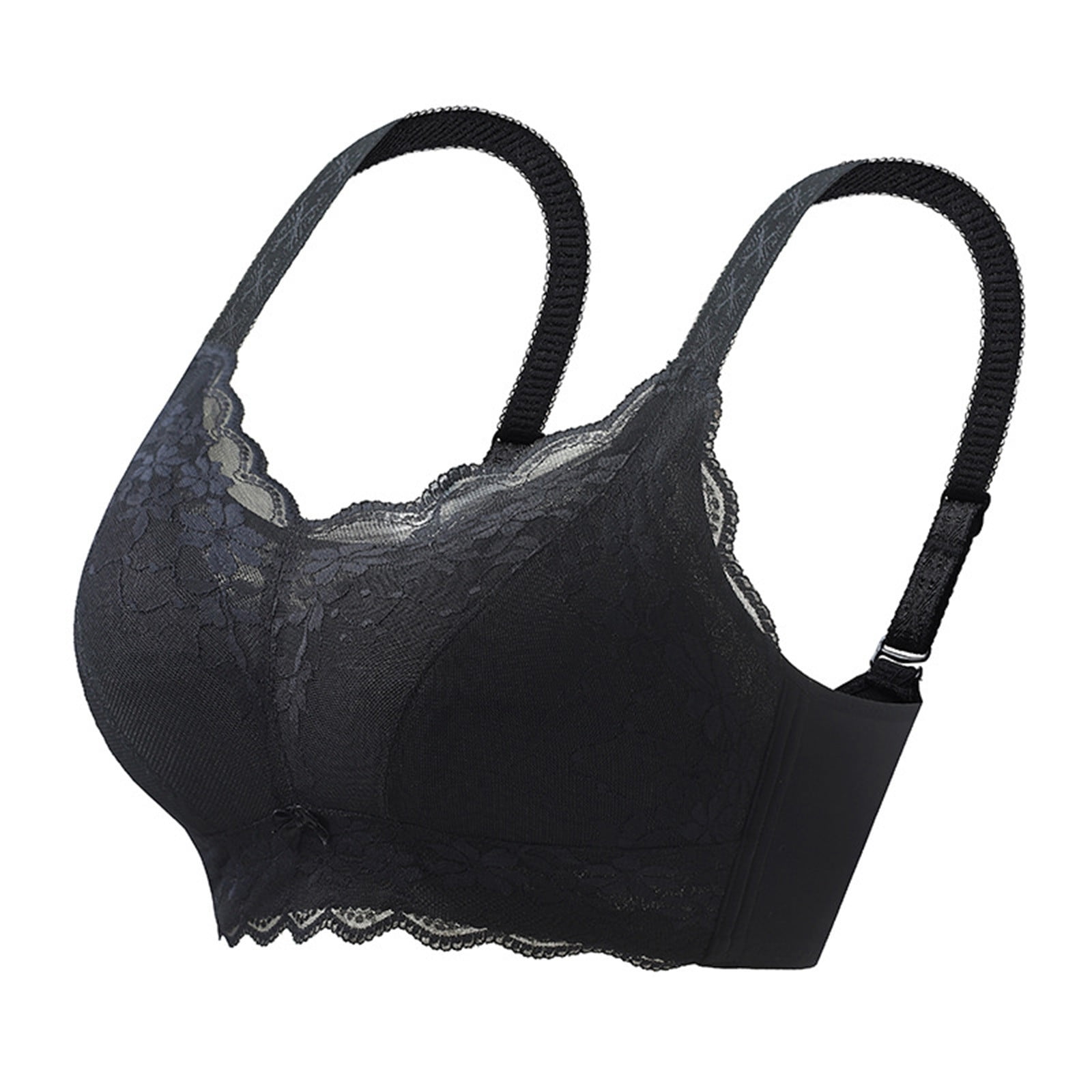 Ayfxijin Bras for Women,Women's Solid Bra Front Button Plus Size Full ...