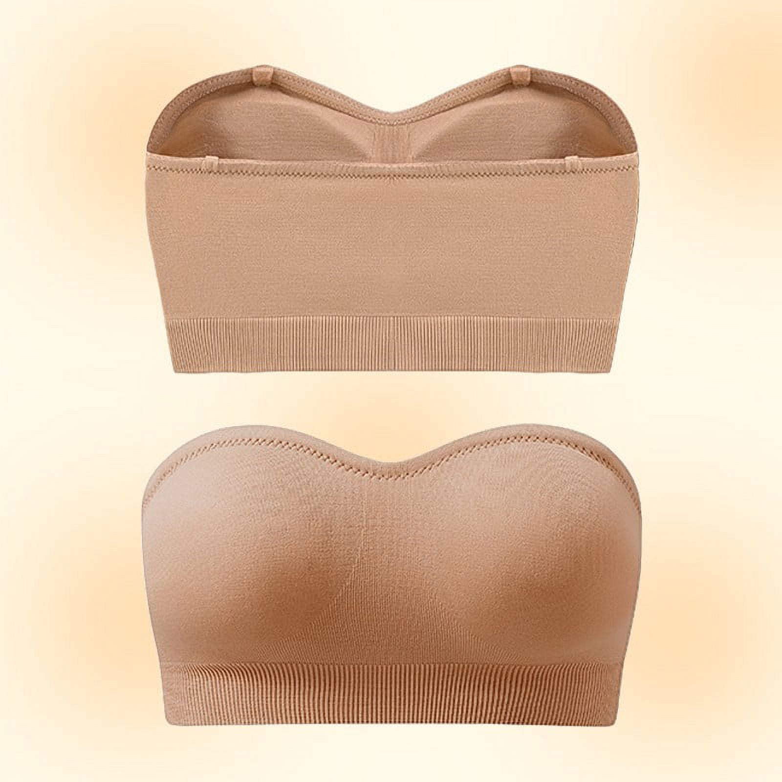 Ayfxijin Strapless Bras for Women,Women's Large Strapless Bra With ...