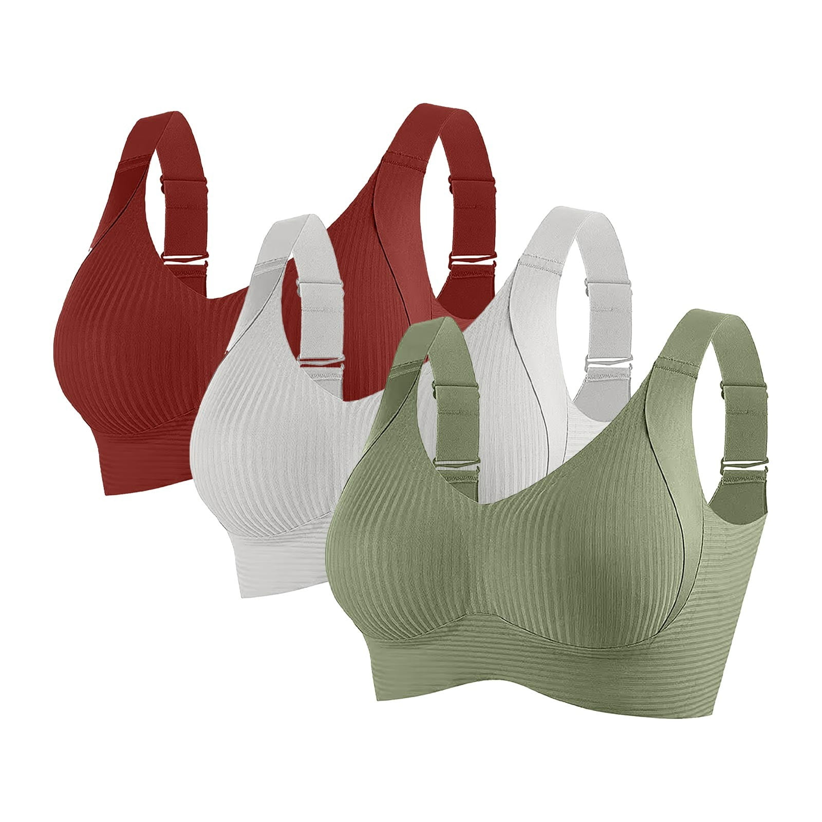 Ayfxijin Wireless Bras for Women Push Up Bra Fashion Sports Bra ...