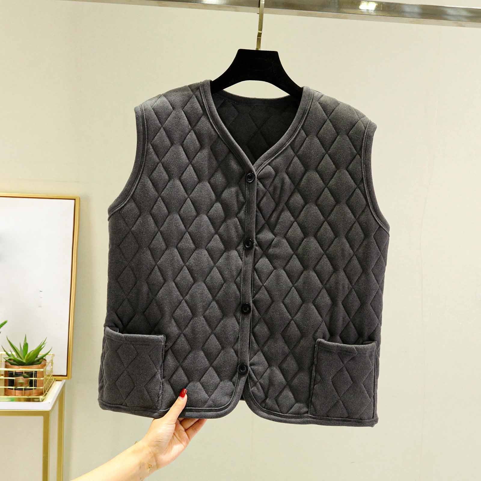 Ayfxijin Women's Coats, Jackets & Vests Ladies' Colored Fleece Thermal ...