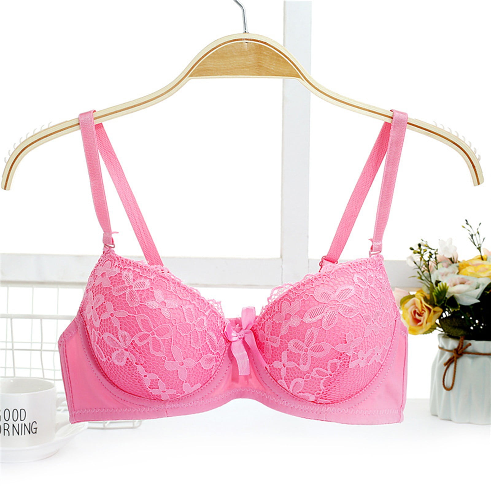 Ayfxijin Women's Everyday Bras Oversized Gathered Lingerie Lace Bra ...