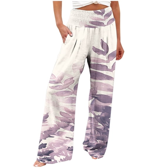 Ayfxijin Work Pants Women Casual Comfortable Printing Pockets Elastic ...