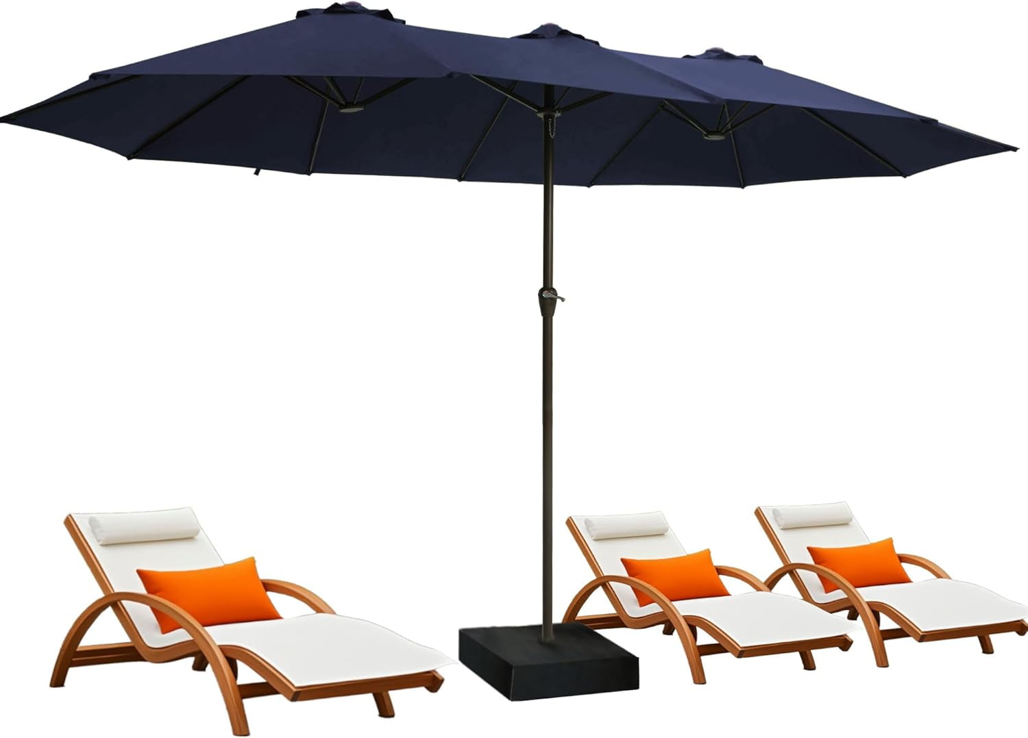 Ayge 15ft Rectangle Large Outdoor Patio Umbrellas with Base Included ...
