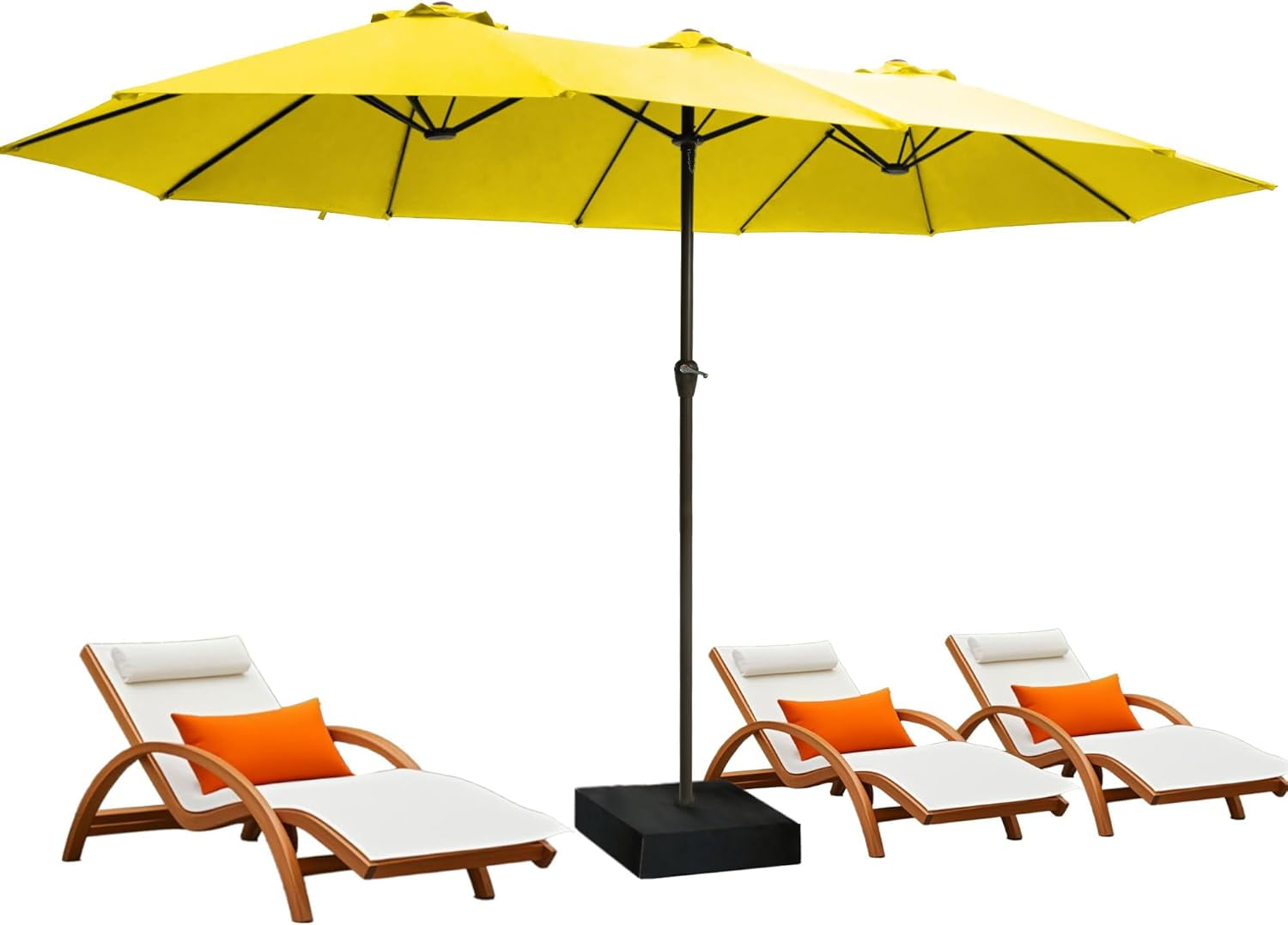 Ayge 15ft Rectangle Large Outdoor Patio Umbrellas with Base Included ...