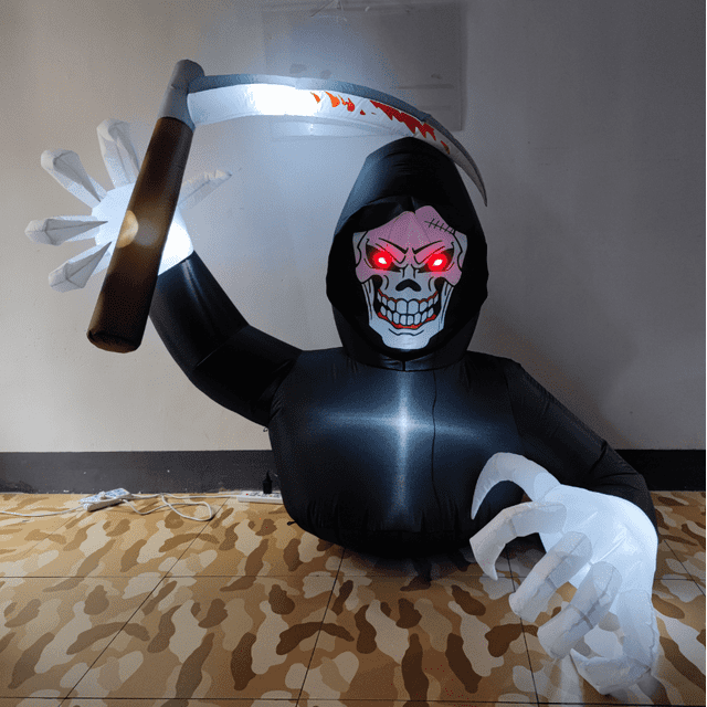 Ayieyill 10 ft Tall Halloween Inflatable Giant Grim Reaper Archway with ...