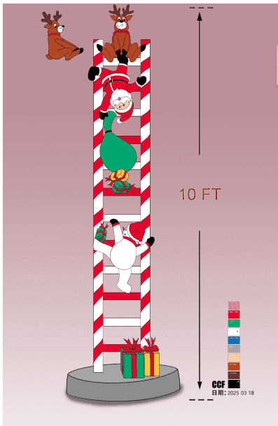 Ayieyill 10FT Christmas Inflatables, Christmas Inflatable Outdoor ...