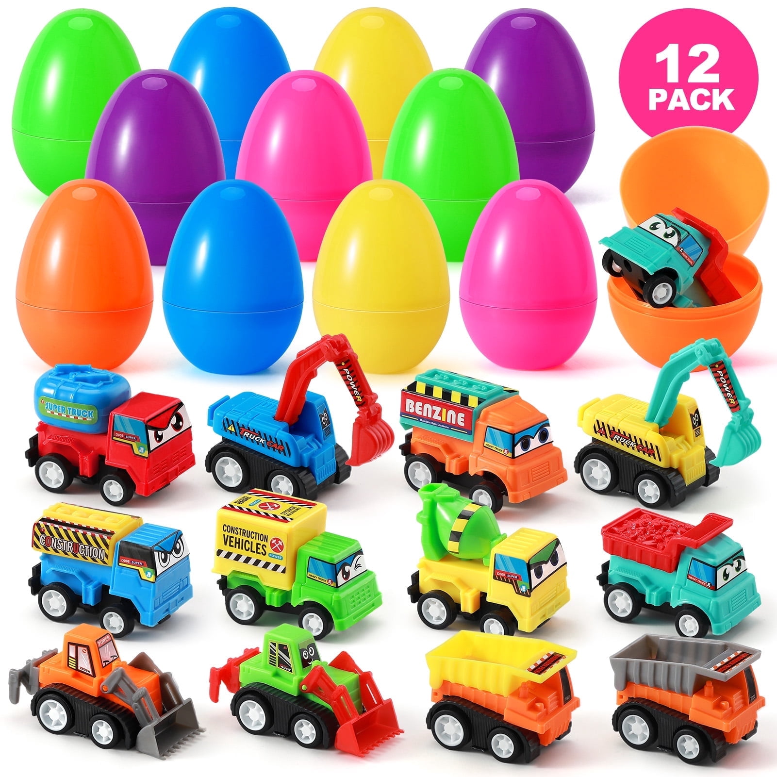Ayieyill 12Pcs Prefilled Easter Eggs - Toy Filled Easter Eggs Filled ...