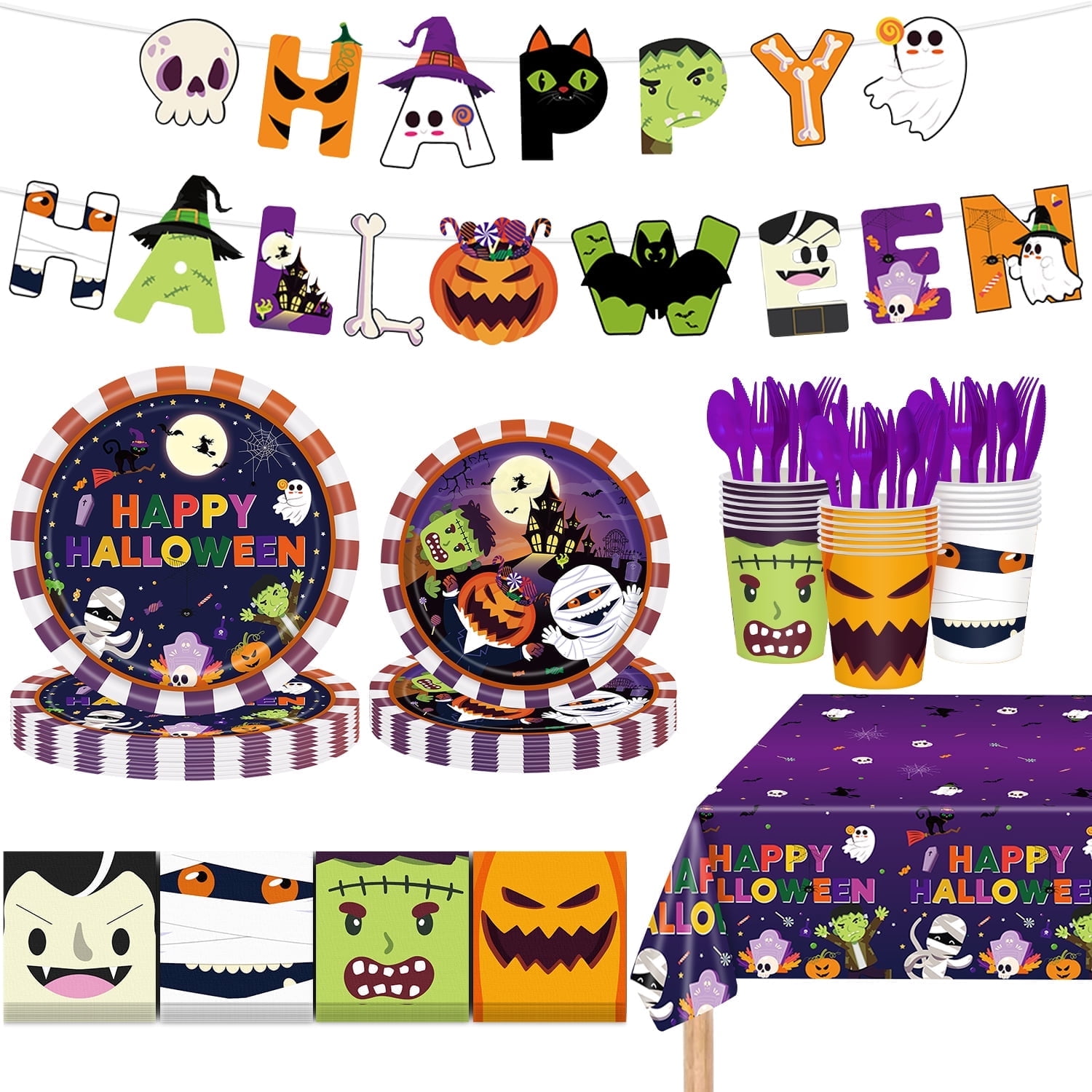 Ayieyill 170Pcs Halloween Party Decorations Kit, Halloween Party ...