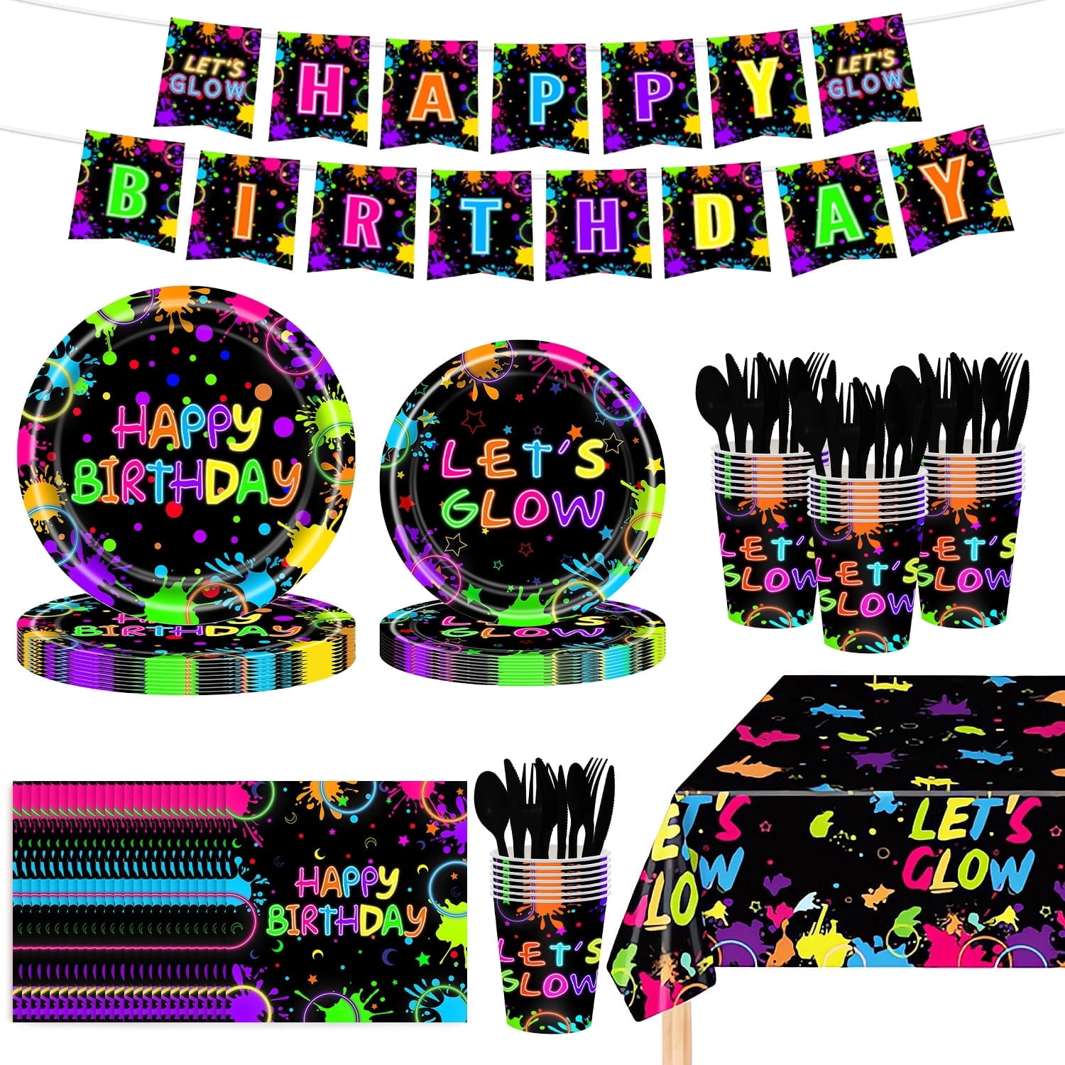 Ayieyill 170Pcs Happy Birthday Decorations Kit, Birthday Party Supplies ...